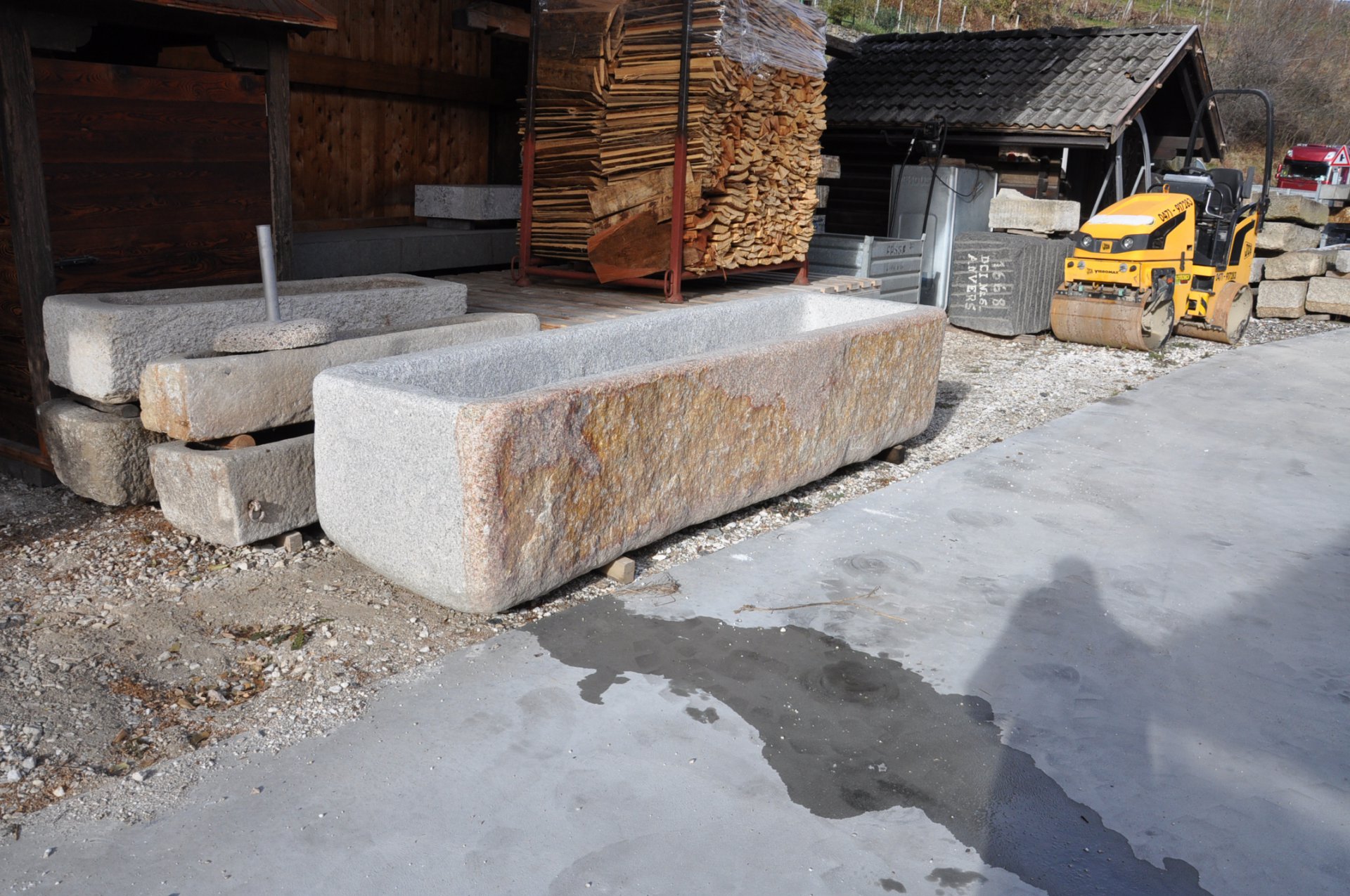 Large Silesian rectangular granite fountain
