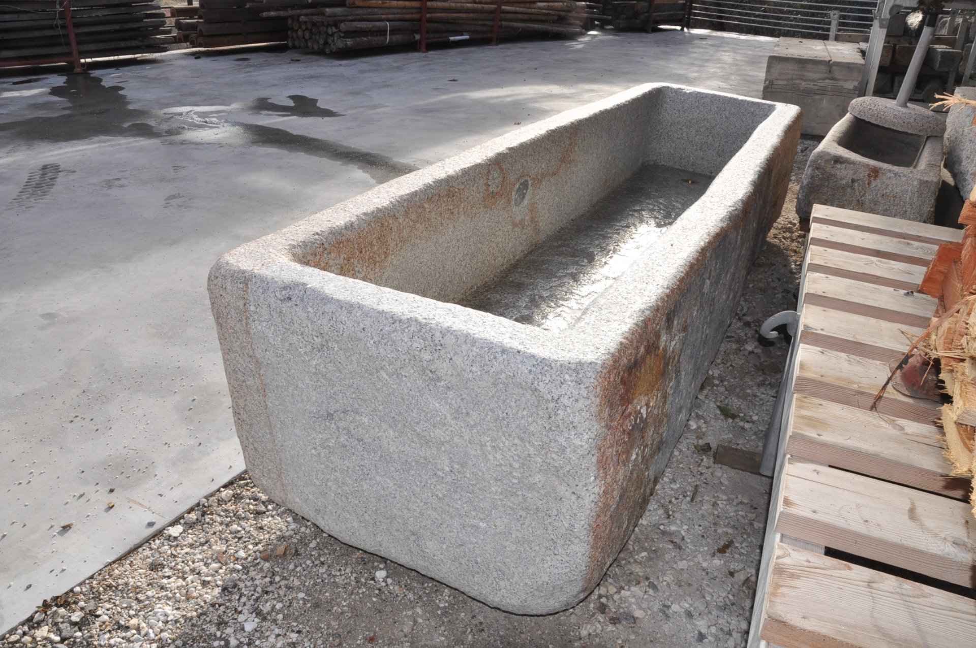 Large Silesian rectangular granite fountain