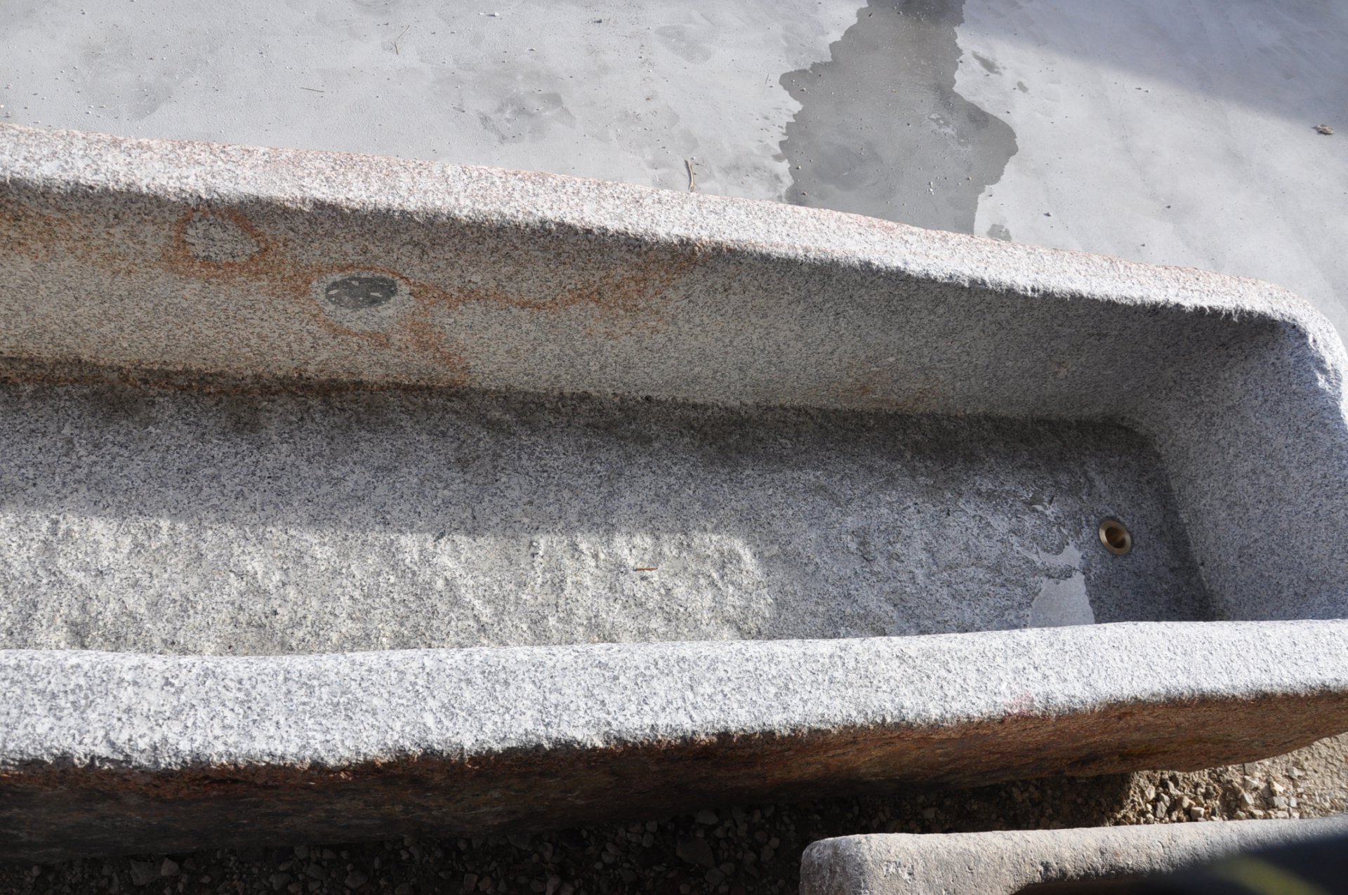 Large Silesian rectangular granite fountain