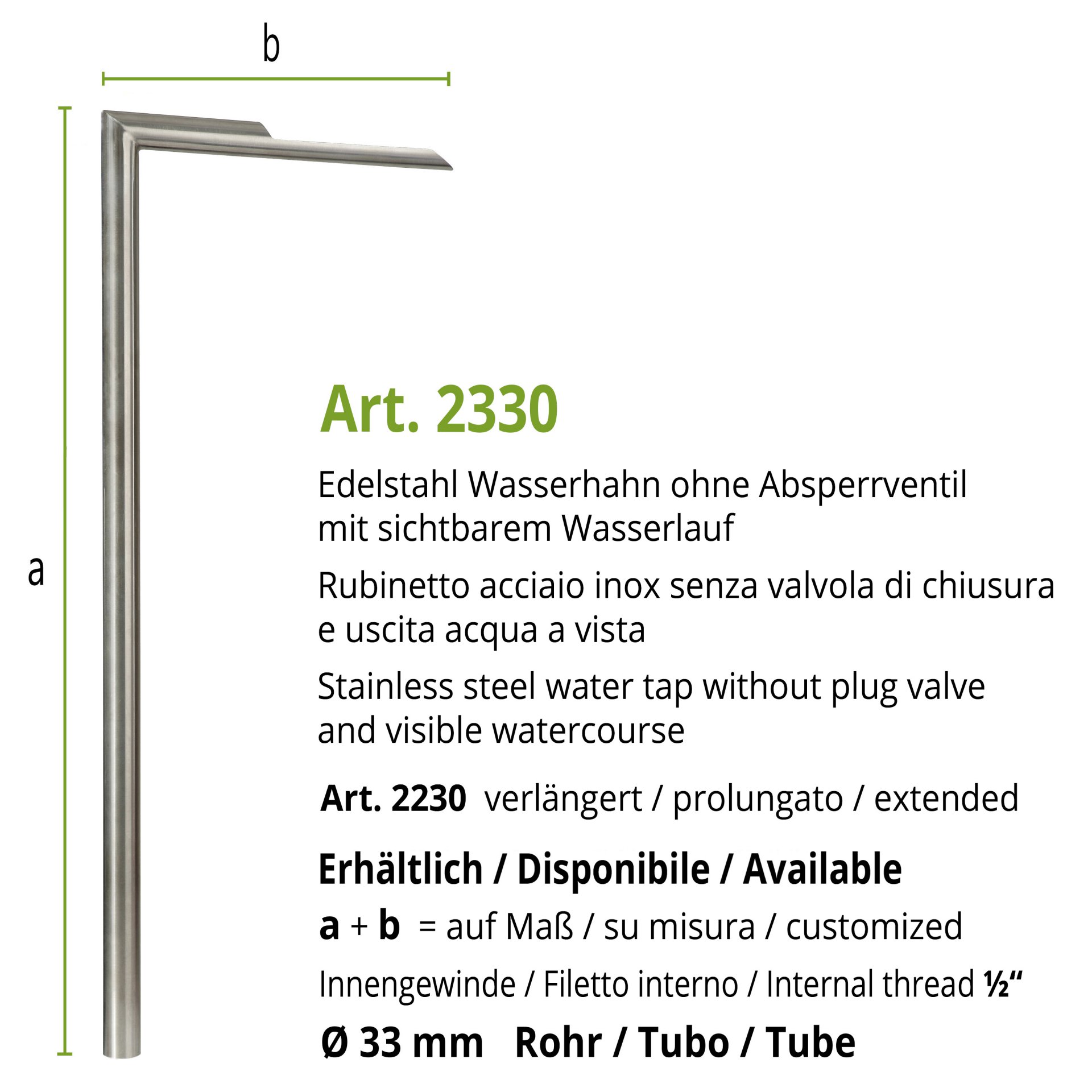 Stainless steel water tap